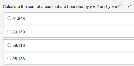 Solved Calculate the sum of areas that are bounded by y = 2 | Chegg.com