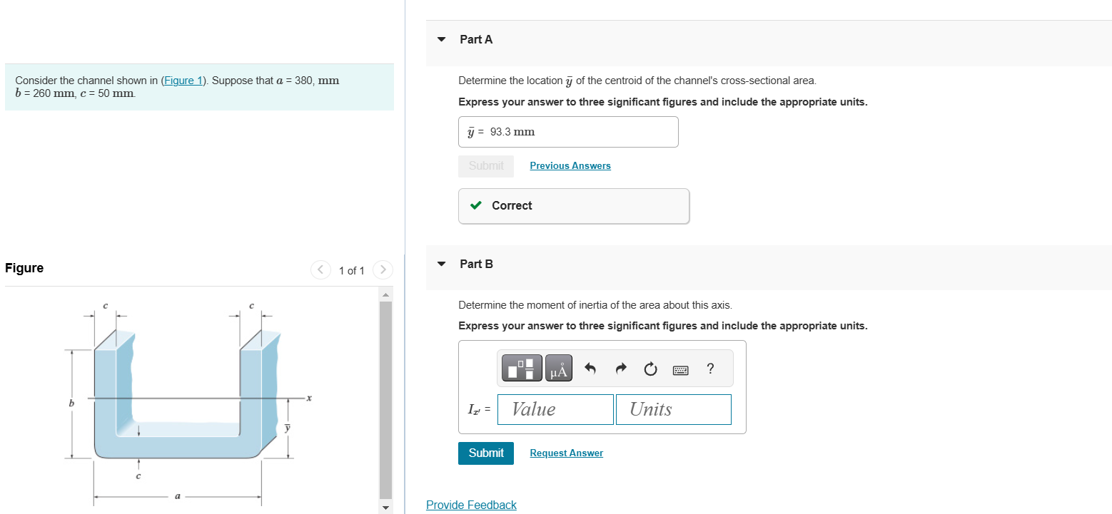 Solved Part AConsider the channel shown in (Figure 1). | Chegg.com