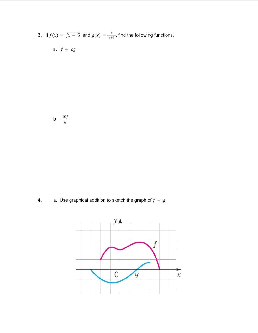 Solved 3. If f(x)=x+5 and g(x)=x+14, find the following | Chegg.com