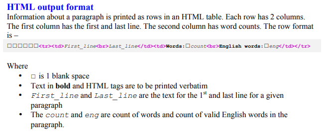 Solved Assume one-or-more empty lines separate paragraphs in | Chegg.com
