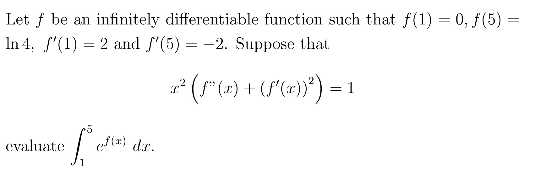Solved Let F Be An Infinitely Differentiable Function Such