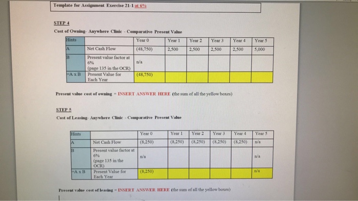 Solved Assignment Exercise 21-1: Cost of Owning and Cost of | Chegg.com Solved Assignment Exercise 21-1: Cost of Owning and Cost of | Chegg.com