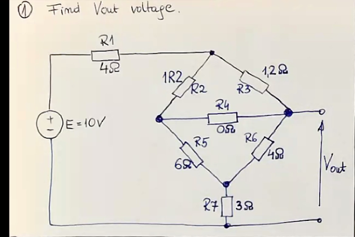 Solved (1) Find Vout voltage. | Chegg.com