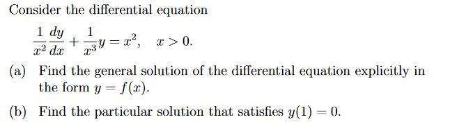 Solved Consider the differential equation 1 dy 1 x² dx | Chegg.com