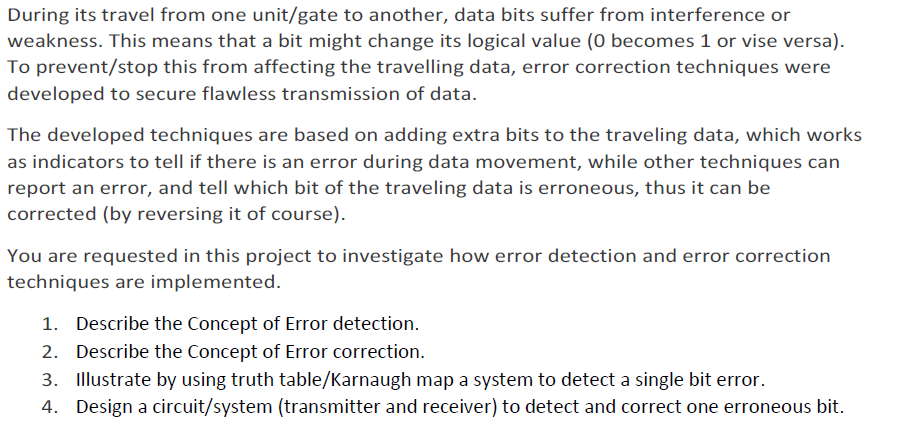 Solved During its travel from one unit/gate to another, data | Chegg.com