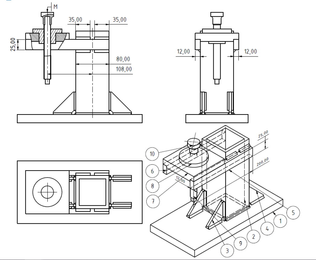 The figure shows technical drawings of a mechanism | Chegg.com