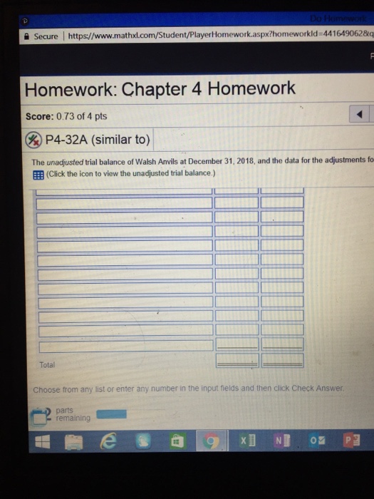 Solved Homework: Chapter 4 Homework Score: 0.73 of 4 pts | Chegg.com