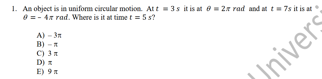 Solved An ﻿object is in ﻿uniform circular motion. | Chegg.com