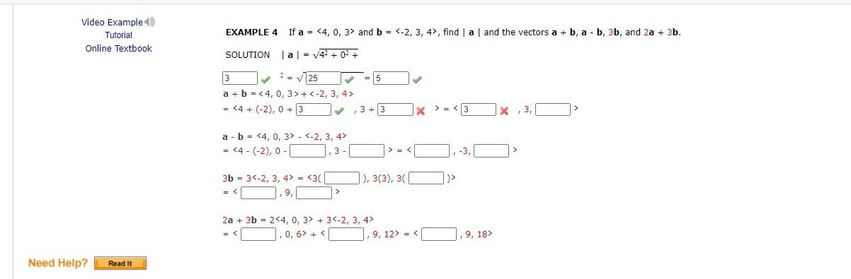 Solved Video Example Tutorial Online Textbook EXAMPLE 4 If a | Chegg.com