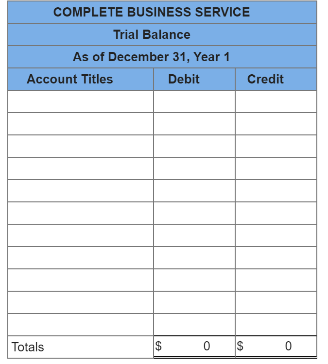 Solved The following events apply to Complete Business | Chegg.com