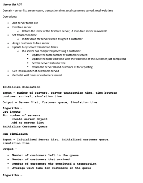 Solved Simulation Project Project Objectives 1. To develop | Chegg.com