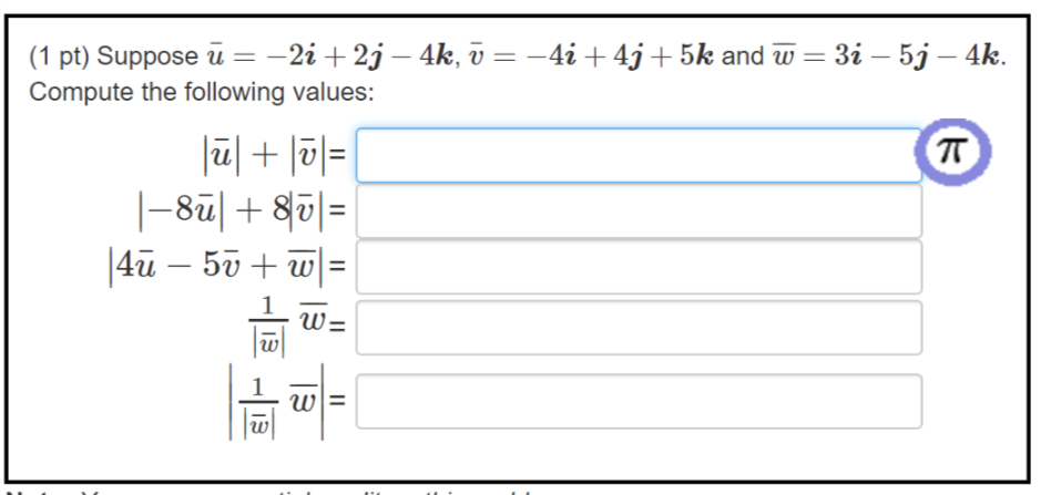 Solved Compute the following values: | Chegg.com