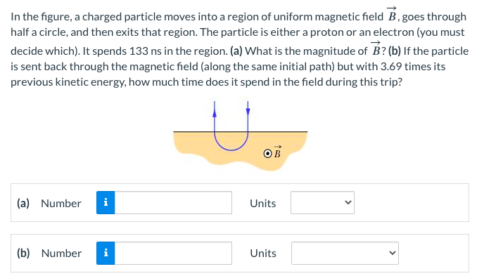 Solved In the figure, a charged particle moves into a region | Chegg.com