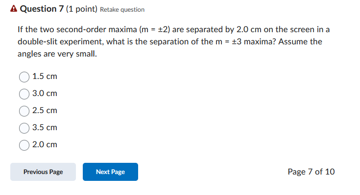 Solved If the two second-order maxima (m=±2) are separated | Chegg.com