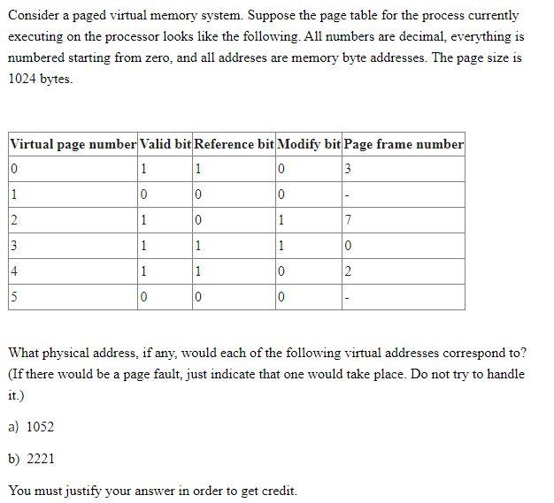 Solved Consider a paged virtual memory system. Suppose the | Chegg.com