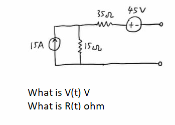 Solved What is V(t)V What is R(t) ohm | Chegg.com