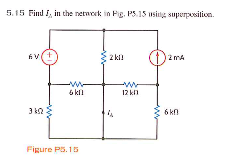 Solved 5.11 Find 1, in the network in Fig. P5.11 using | Chegg.com