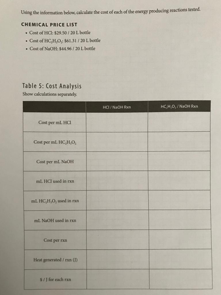 Using the information below, calculate the cost of | Chegg.com