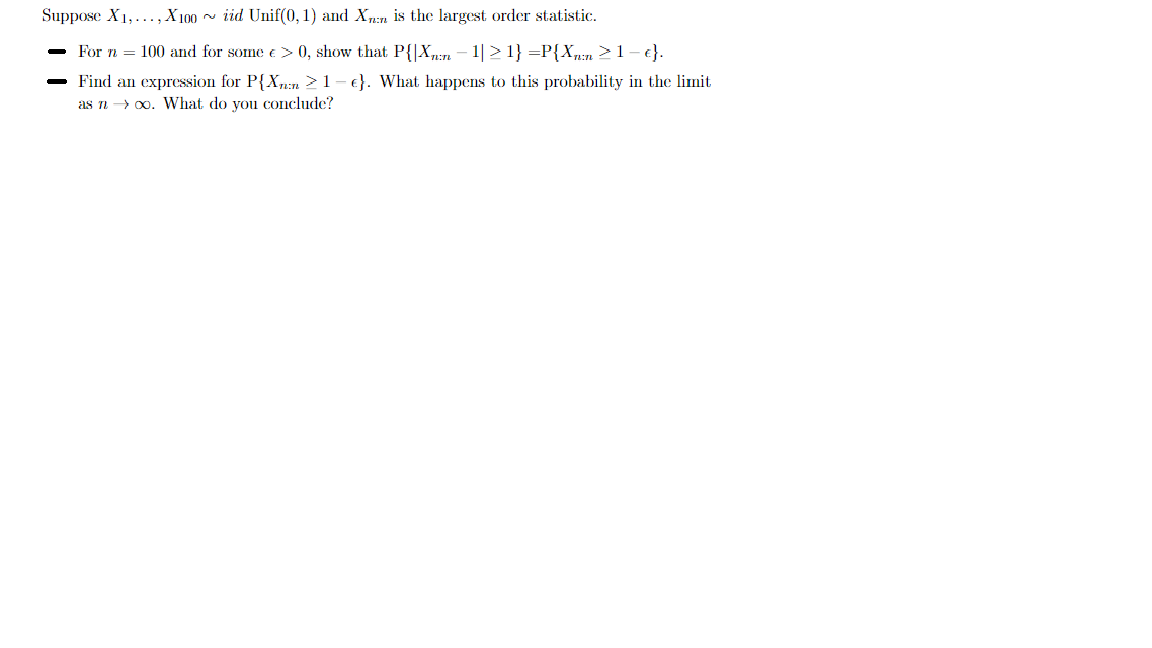 Solved Suppose X1,..., X100 - iid Unif(0,1) and Xeen is the | Chegg.com