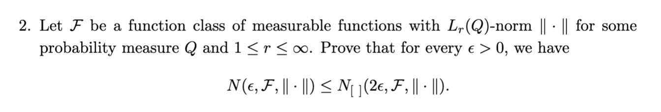 Solved 2 Let F Be A Function Class Of Measurable Functions