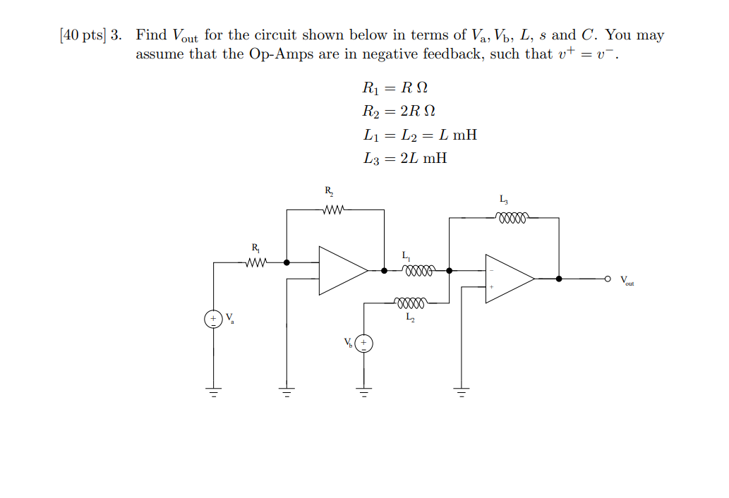 Solved 0pts]3. Find Vout for the circuit shown below in | Chegg.com