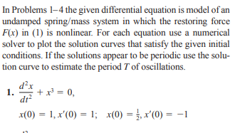 Solved In Problems 1-4 the given differential equation is | Chegg.com