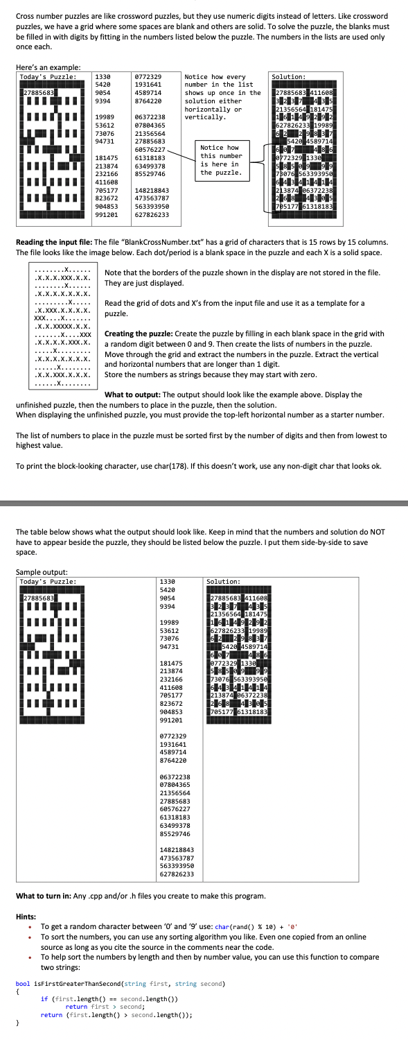 Solved Cross number puzzles are like crossword puzzles, but | Chegg.com