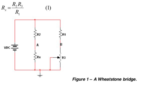 Solved R,R R2 R1 Rx R3 Figure 1-A Wheatstone bridge | Chegg.com