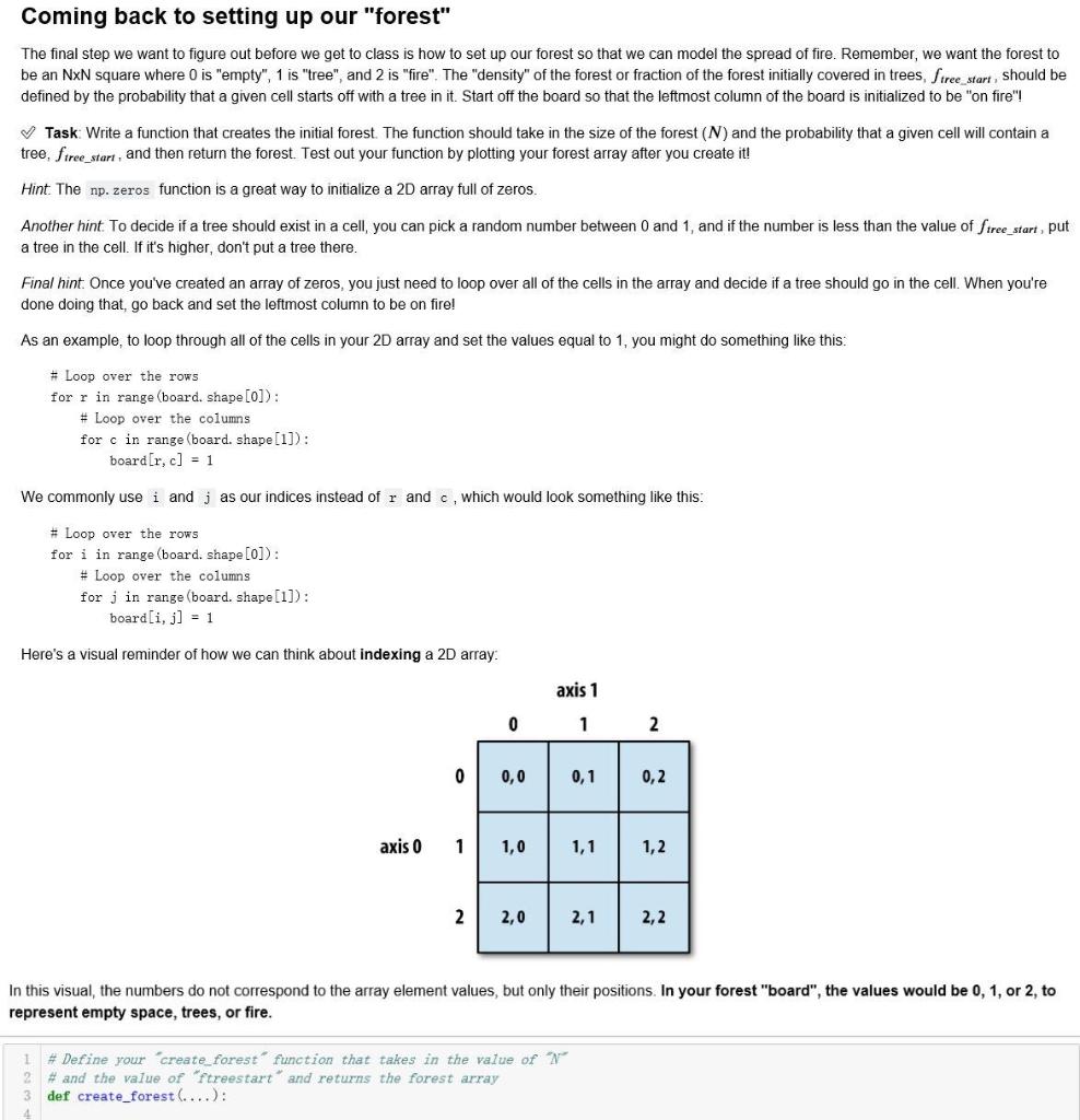 Solved Coming back to setting up our "forest" The final step | Chegg.com