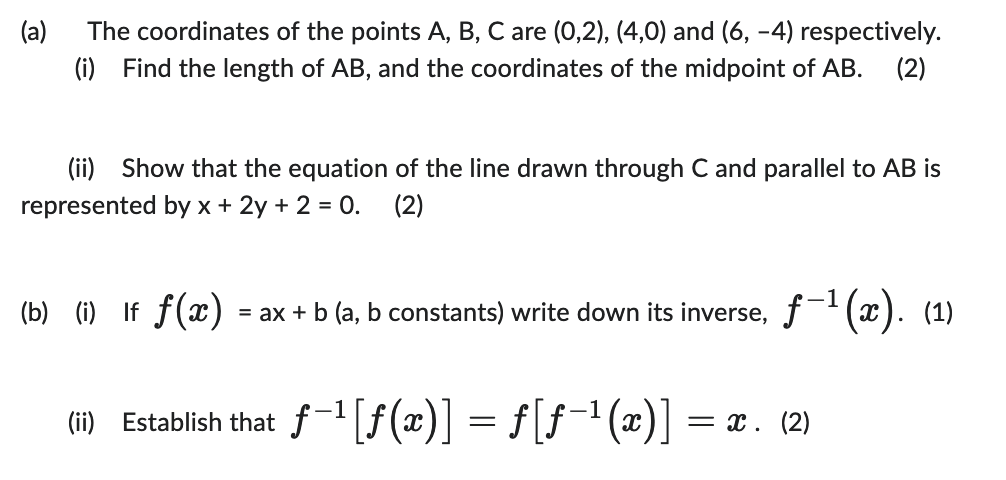 Solved (a) The coordinates of the points A,B,C are | Chegg.com