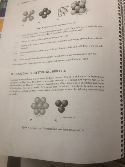 Solved Crystal structure chemistry lab Part D hexagonal | Chegg.com