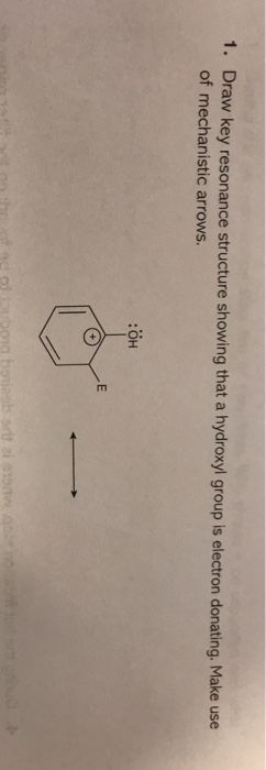 Solved Draw key resonance structure showing that a hydroxyl | Chegg.com
