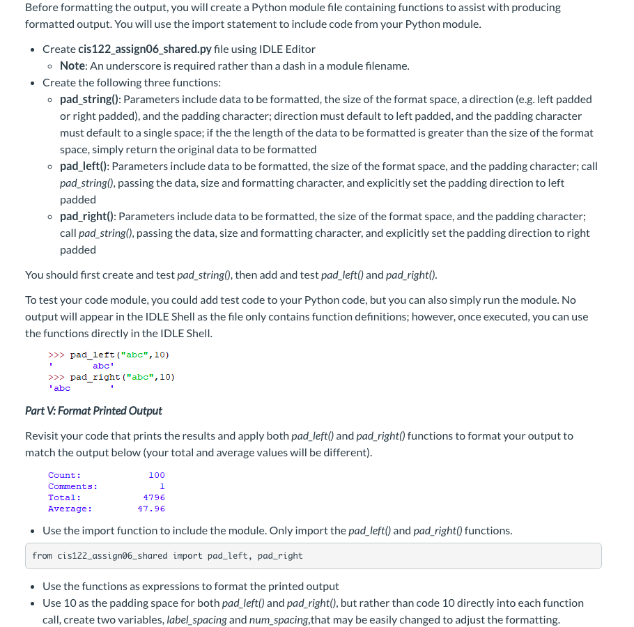 Assignment Part I: Random Number File You will need | Chegg.com