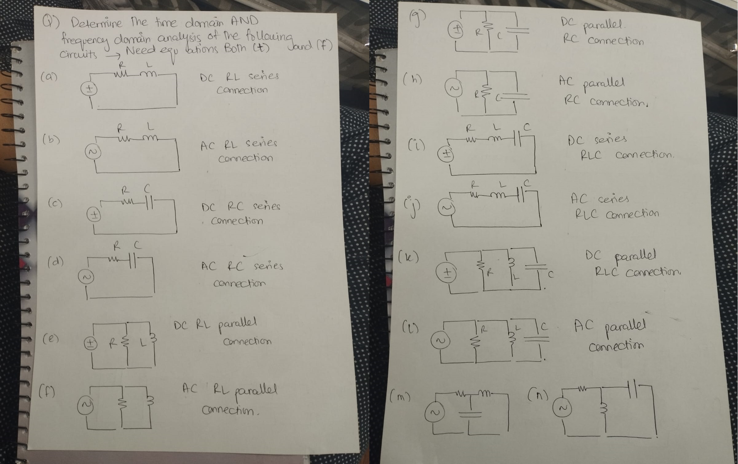 Solved Q) Determine the time domain AND frequency domain | Chegg.com