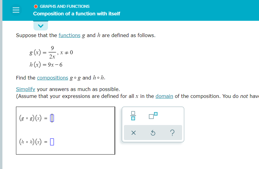 Solved = OGRAPHS AND FUNCTIONS Composition of a function | Chegg.com