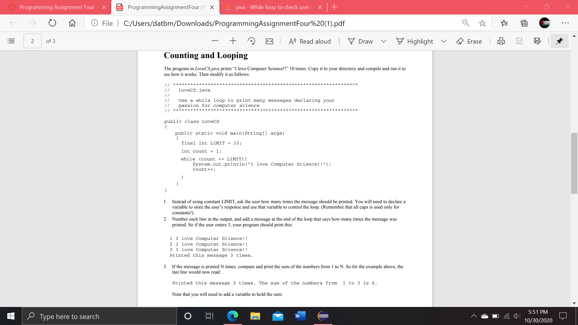 Solved Programming Assignment Four Programming 