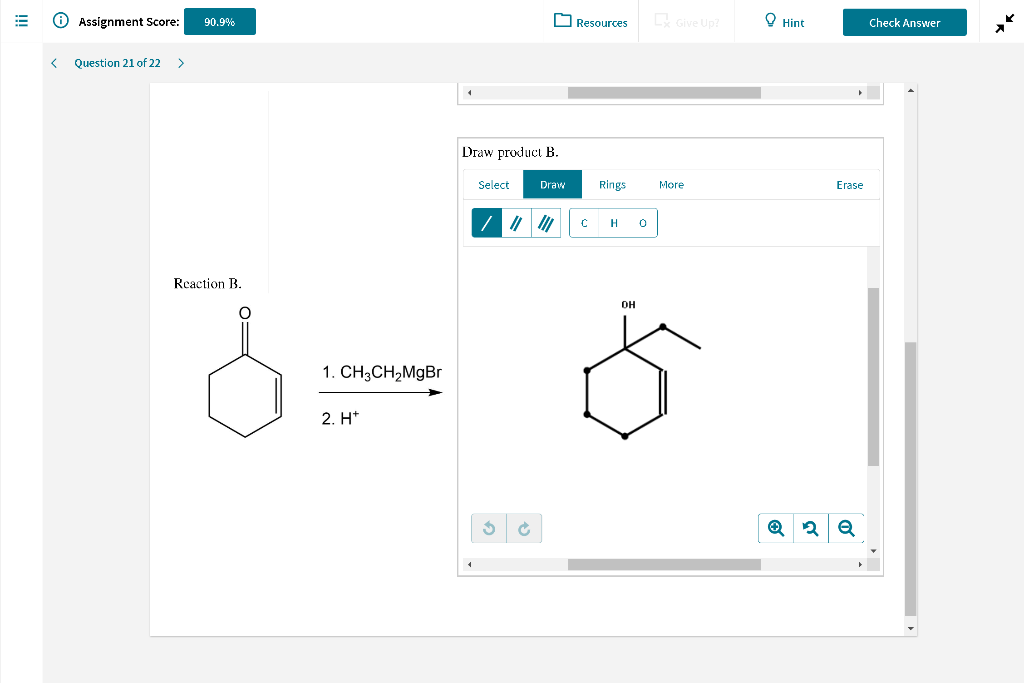 Solved Assignment Score: 90.9% Resources Give up Hint Check | Chegg.com