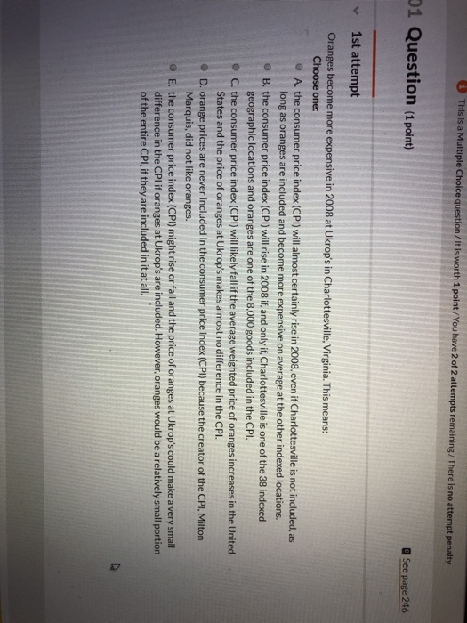 Solved This is a Multiple Choice qu / It is worth 1 | Chegg.com