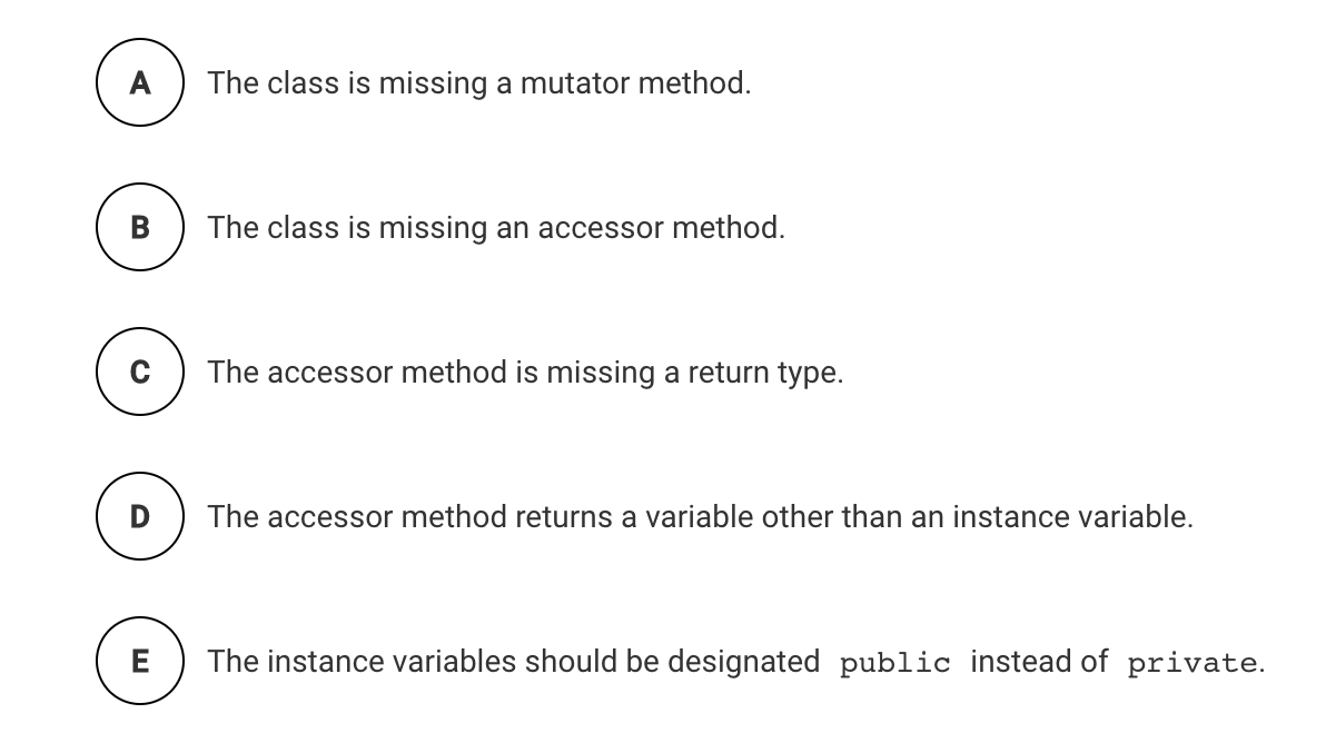 Solved Question 11 N Consider the following class | Chegg.com
