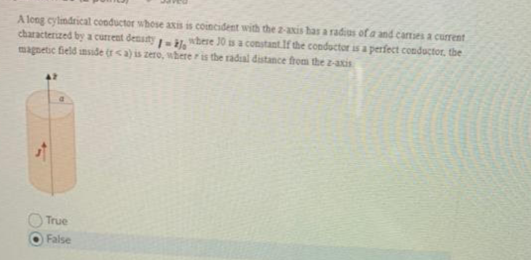 Solved A long cylindrical conductor whose axis is coincident | Chegg.com