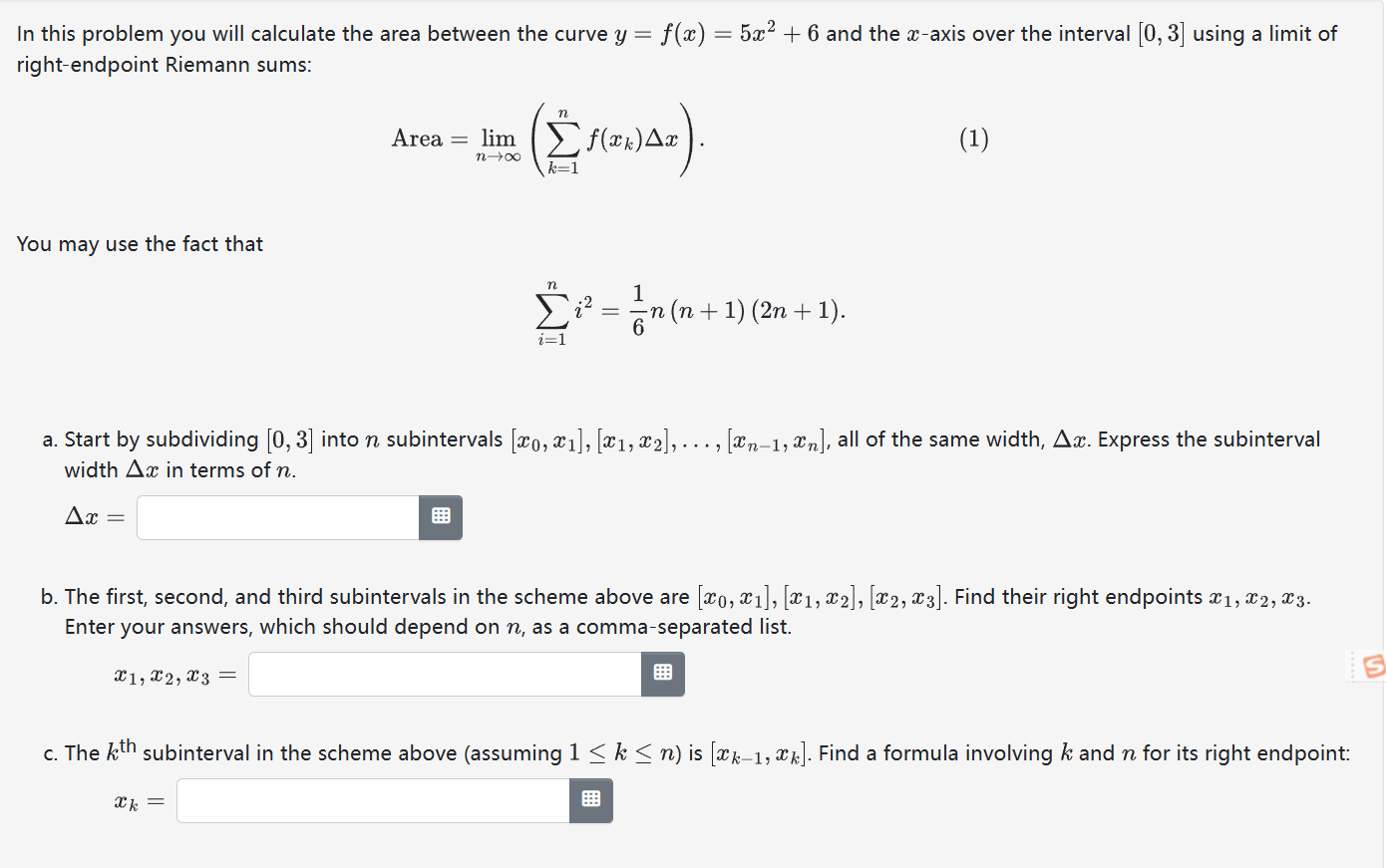 Solved In this problem you will calculate the area between | Chegg.com