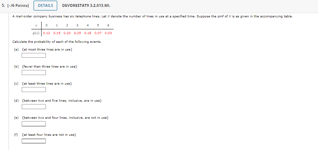 Solved Calculate the probability of each of the following | Chegg.com