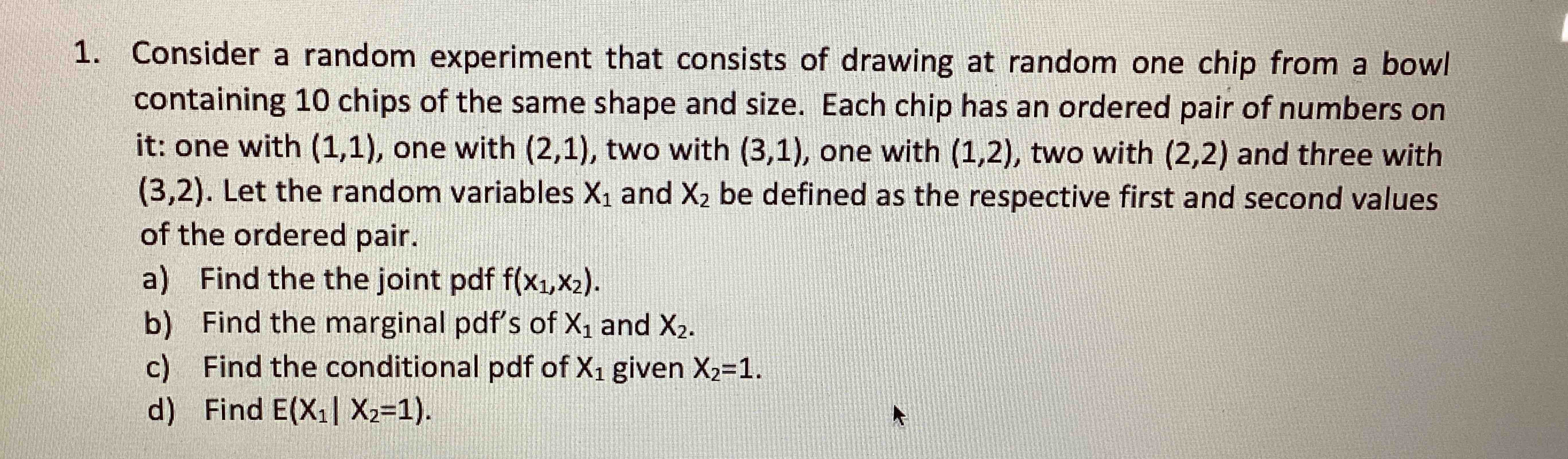 Solved Consider a random experiment that consists of drawing | Chegg.com