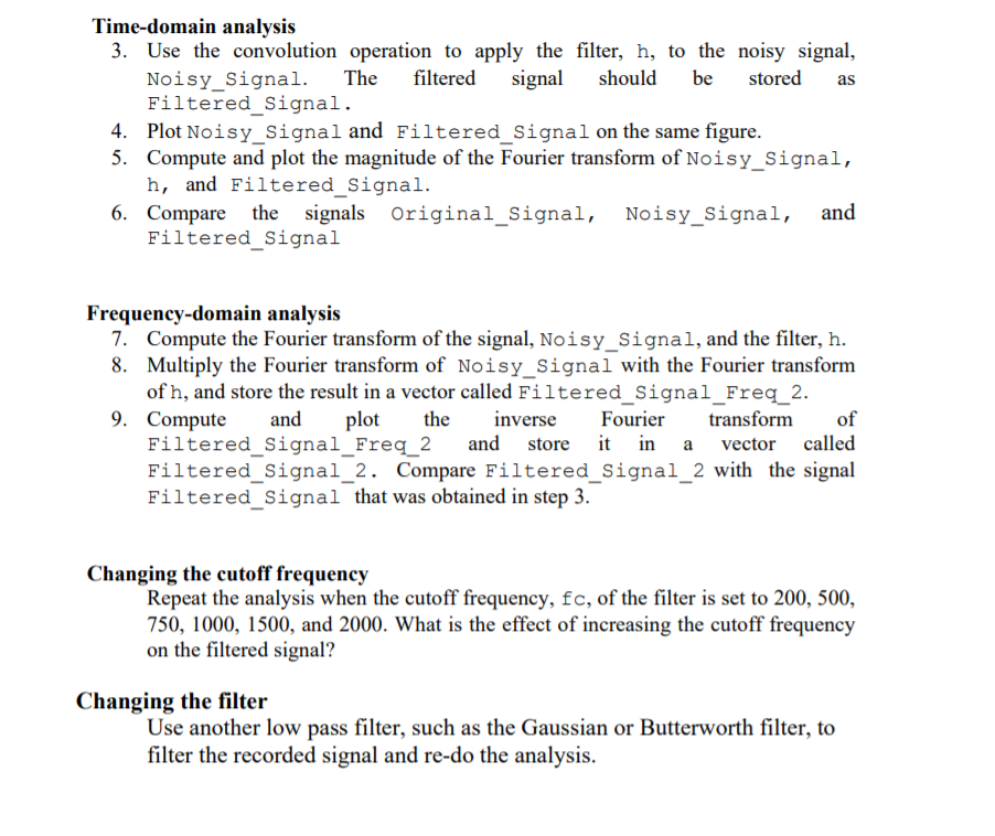 Solved In this project, you are required to use MATLAB to | Chegg.com