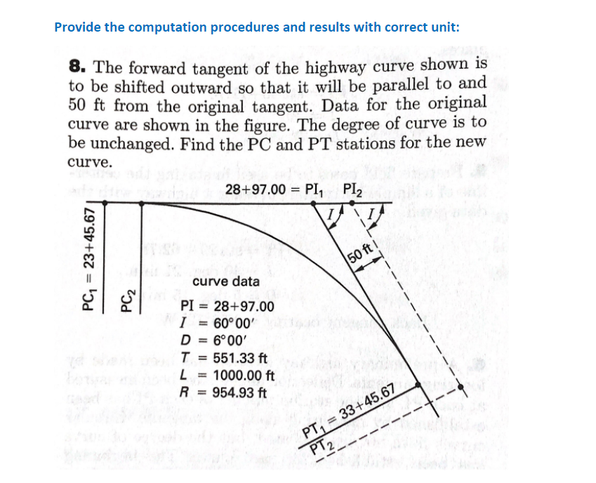 Solved Provide the computation procedures and results with | Chegg.com