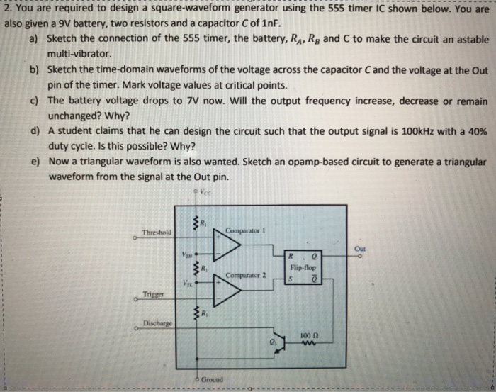 2. You are required to design a square-waveform | Chegg.com