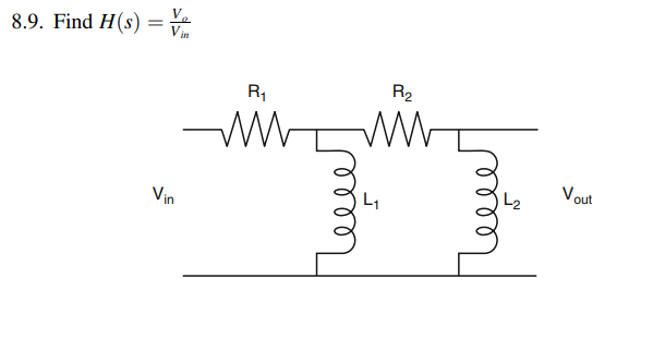 Solved H(s)=VinVo | Chegg.com
