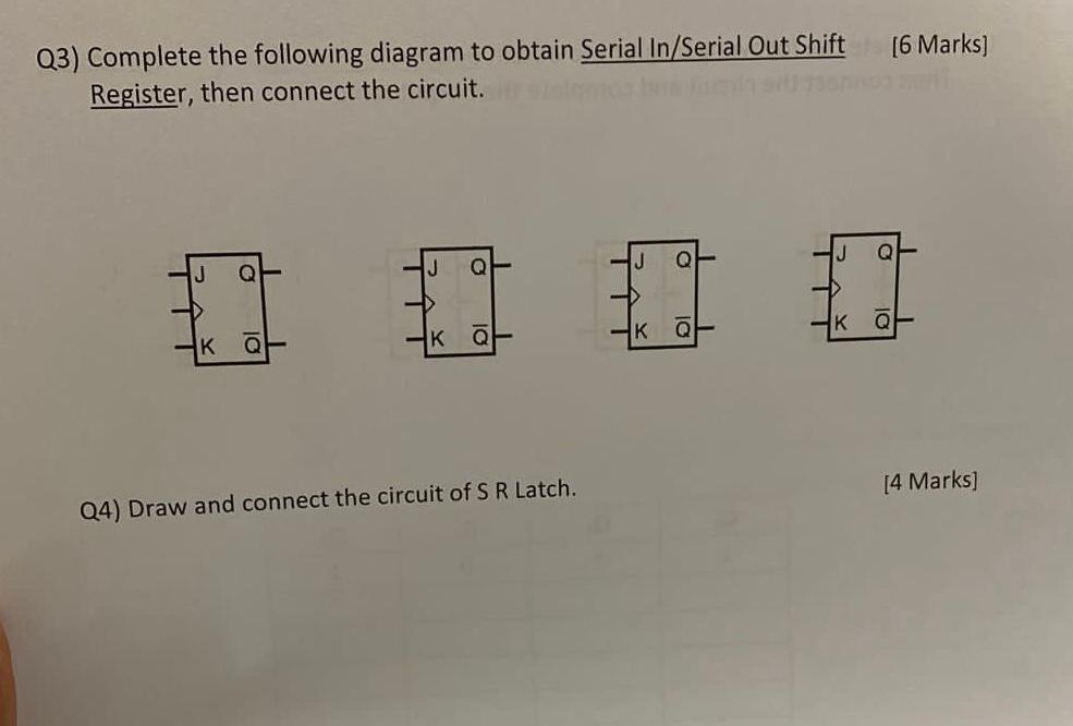 Solved [6 Marks) Q3) Complete the following diagram to | Chegg.com