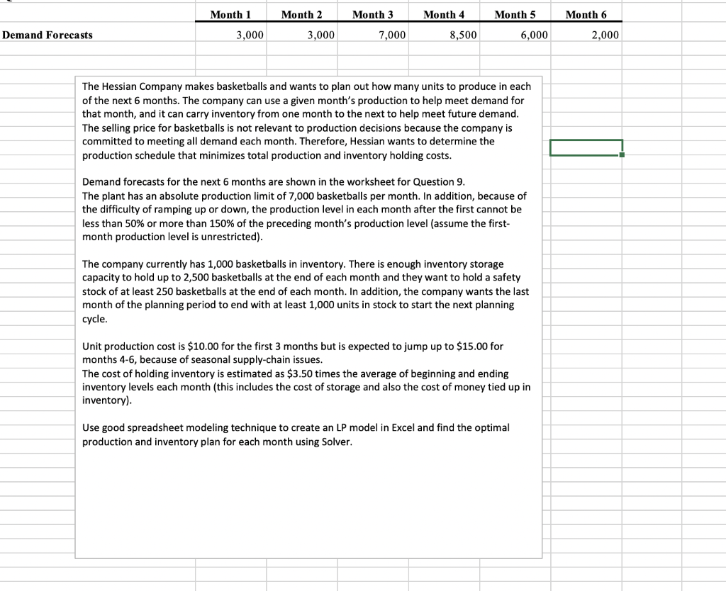 Solved Month 1 Month 2 Month 4 Month 5 Month 6 Month 3 7,000 | Chegg.com