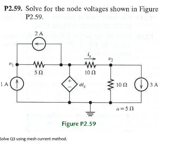 Solved P2.59. Solve for the node voltages shown in Figure | Chegg.com